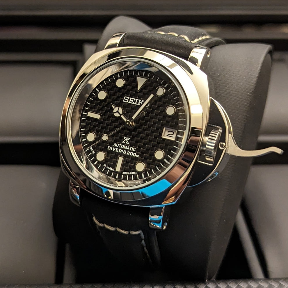 Seiko Mod Panerai Luminor Carbon Fibre – PS Watch Mods